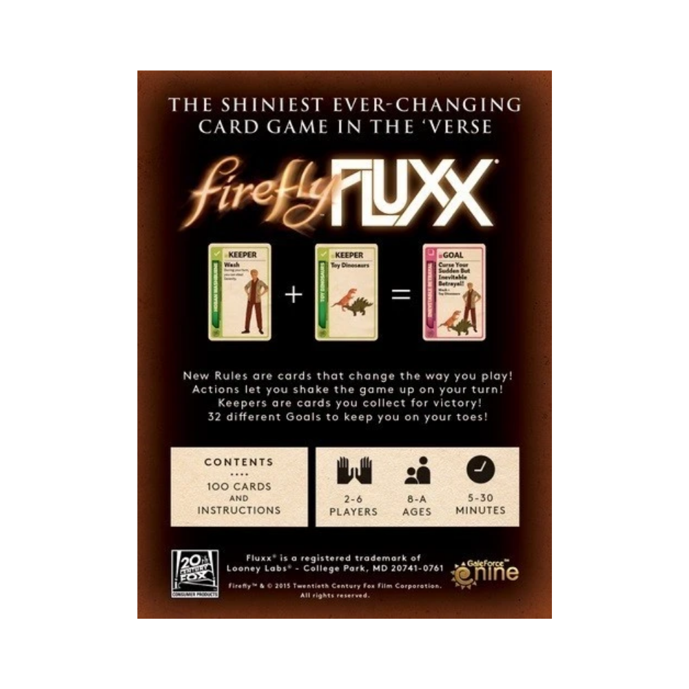 Fluxx Firefly | Card Game | The Game Store NZ
